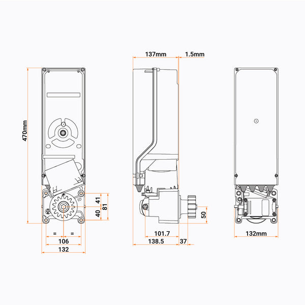 Tower TW90, Hidden Gate Operator by Roger Technology | Edgesmith