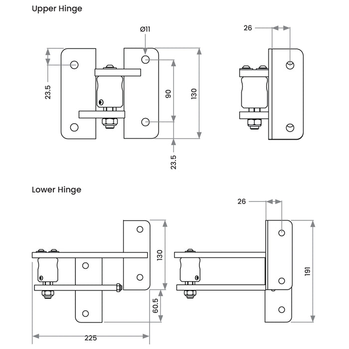 Rising Gate Hinges by Boss Hardware | Edgesmith