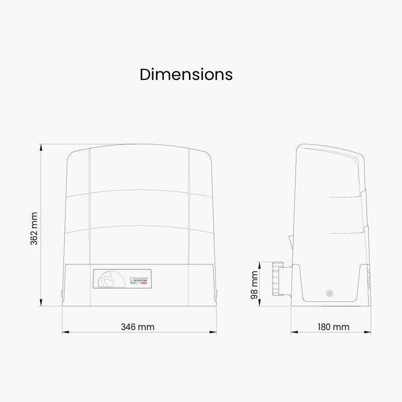 Grande Gate Operator by Roger Technology | Edgesmith